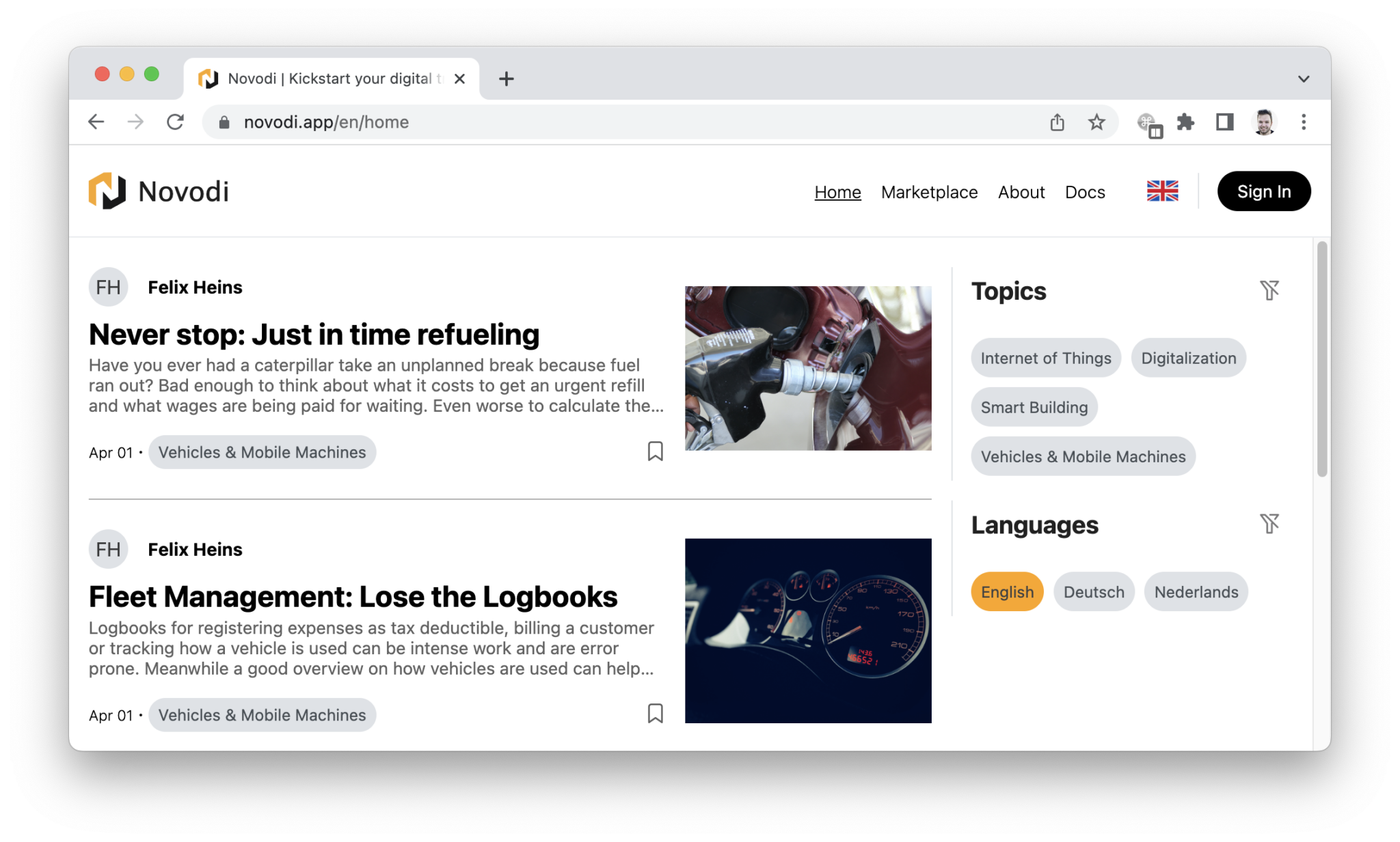 Novodi Digital Transformation Manager - HERO IoT